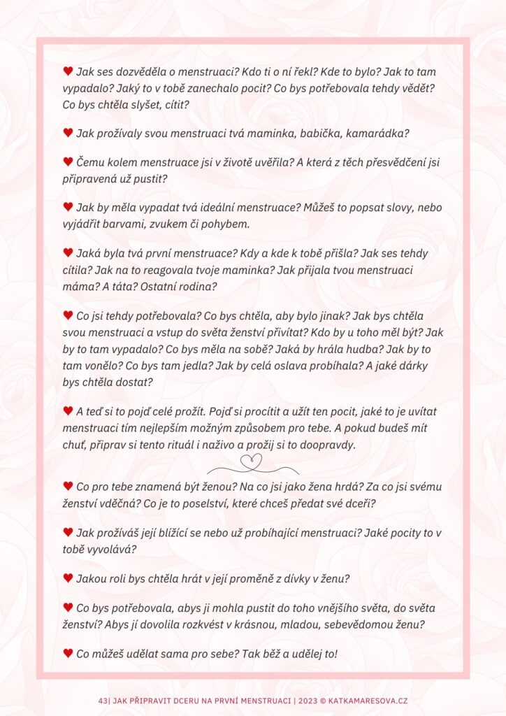 E-book Jak připravit dceru na první menstruaci | Katkamaresova.cz